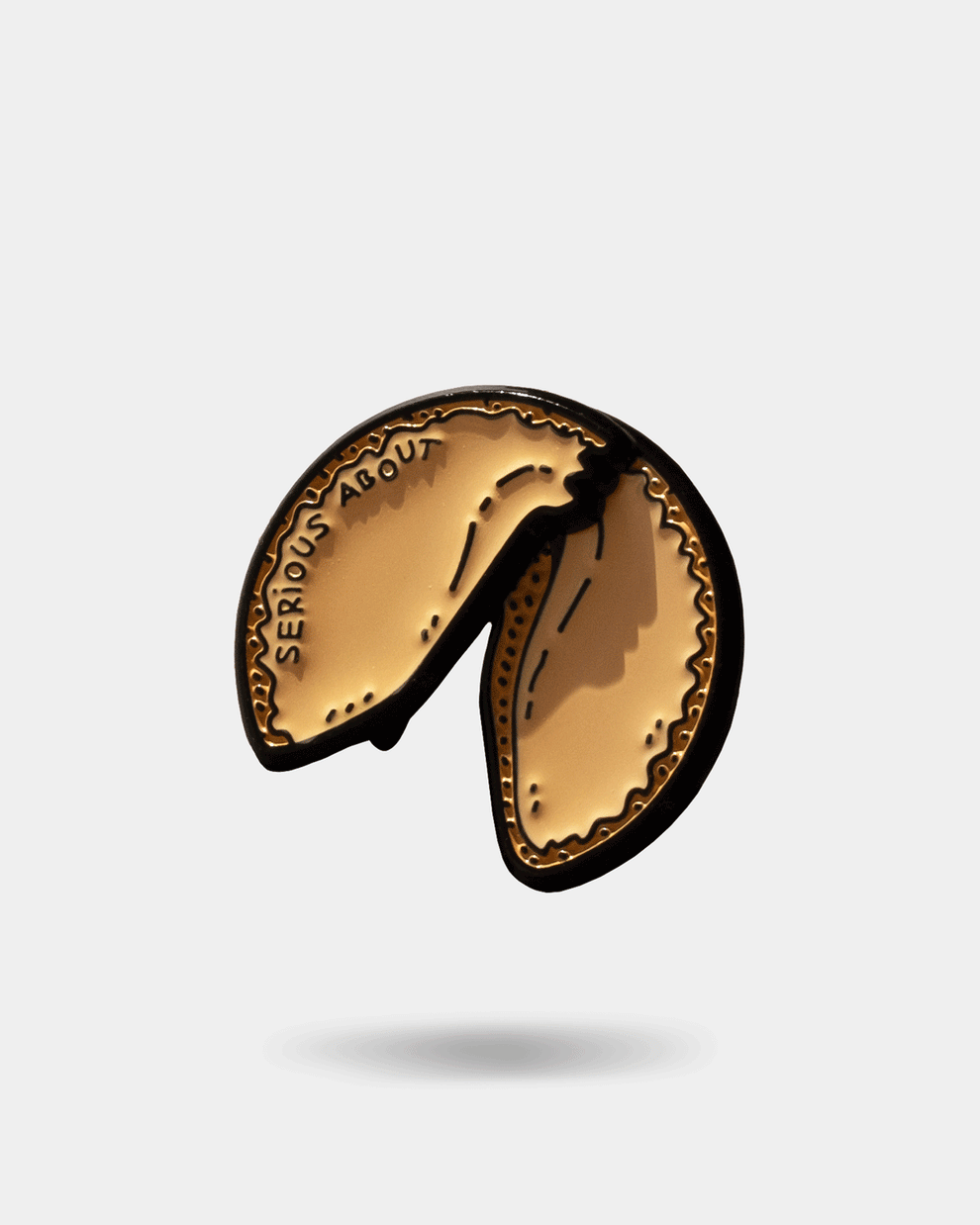 FORTUNE COOKIE, sliding enamel pin – SERIOUS ABOUT